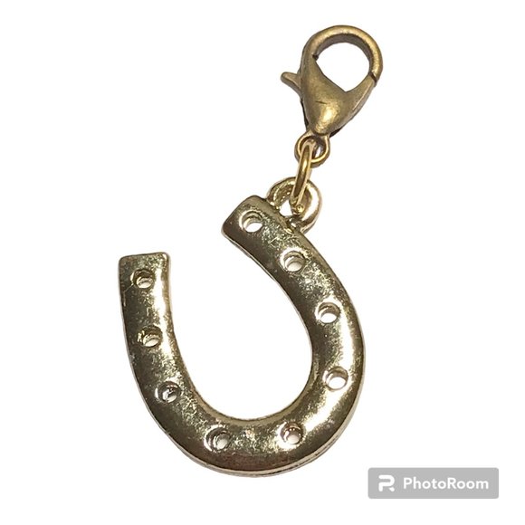 Vintage | Jewelry | Vintage Horseshoe Clip On Charm Gold Tone Brass ...